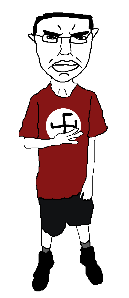 SoyBooru - Post 26697: chud closed_mouth drain_gang full_body glasses hair hand millions_must ...